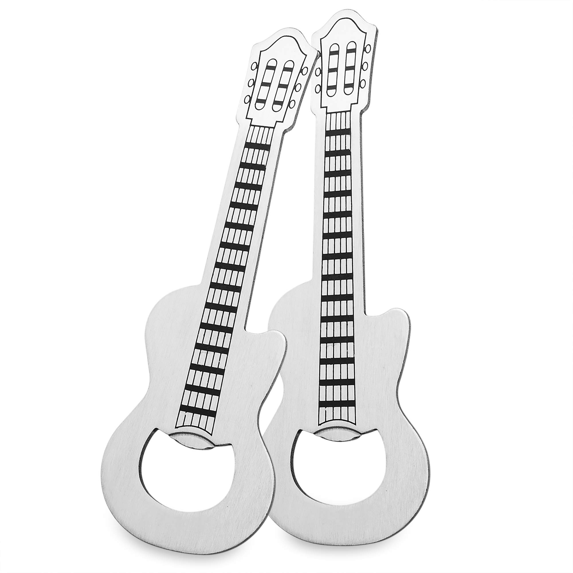 LanHong 2 Piece/Set Guitar Bottle Opener Creative Music Beer Opener, Guitar Shaped Bottle Opener for Music Guitar Lover