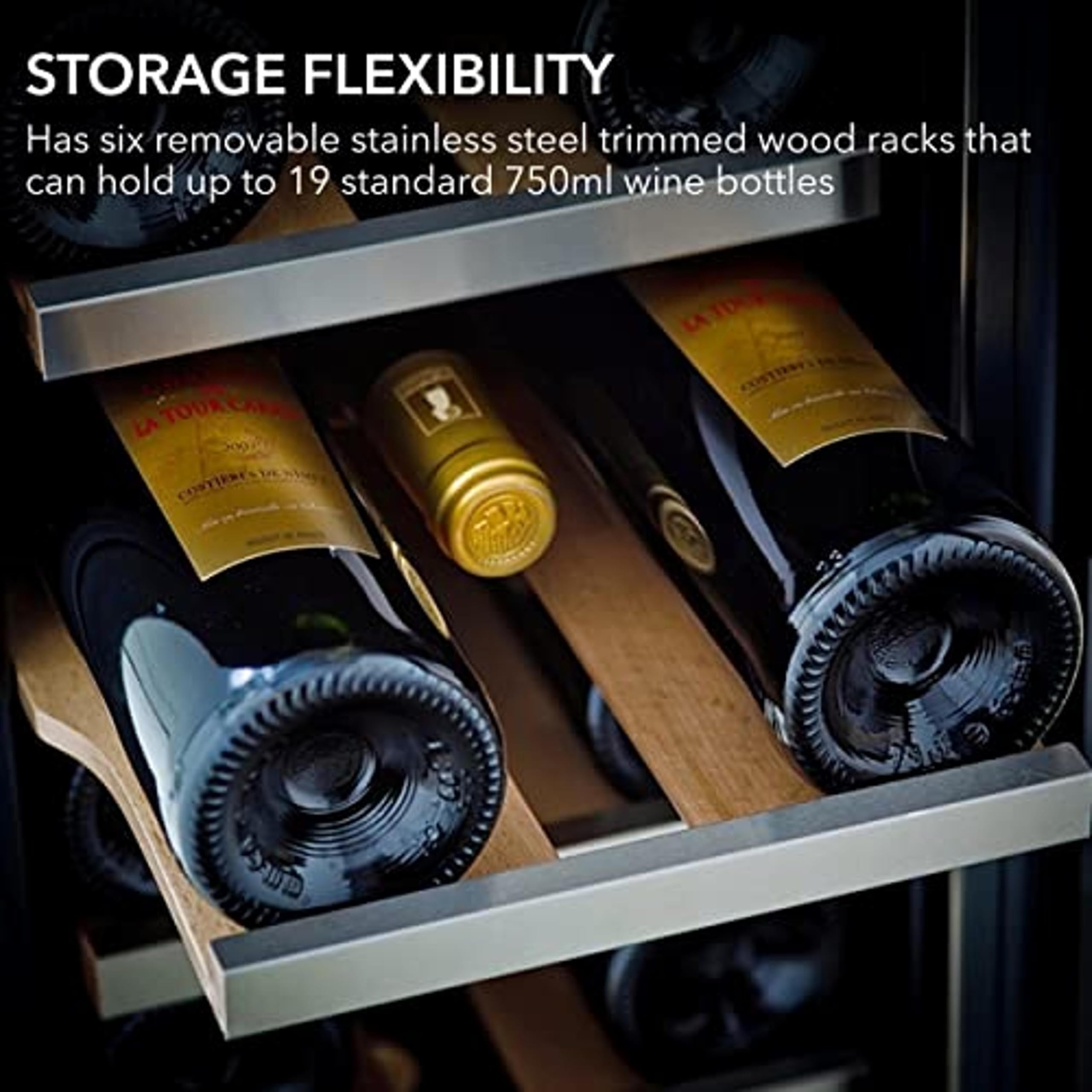 Whynter BWR-18SD 18 Bottle Built-in Wine Refrigerator, Multi