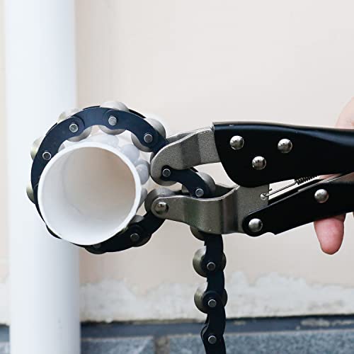 MacWork Tailpipe Cutter,Exhaust Tube Chain Cutter,Features Pipe Cutter Chain/Cutting Wheels,Black