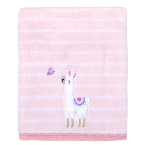 Parent's Choice Plush Baby Blanket 30 in x 40 in Pink Llama