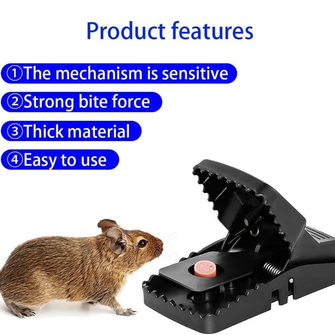 SHAHZ Rat Traps β 4 Pc Larg Size Mouse Traps Pack for Indoor & Outdoor Use, Effective Rodent Control, Durable and Humane Design, Perfect for Mice and Rats, Reliable Solution for Home and Garden