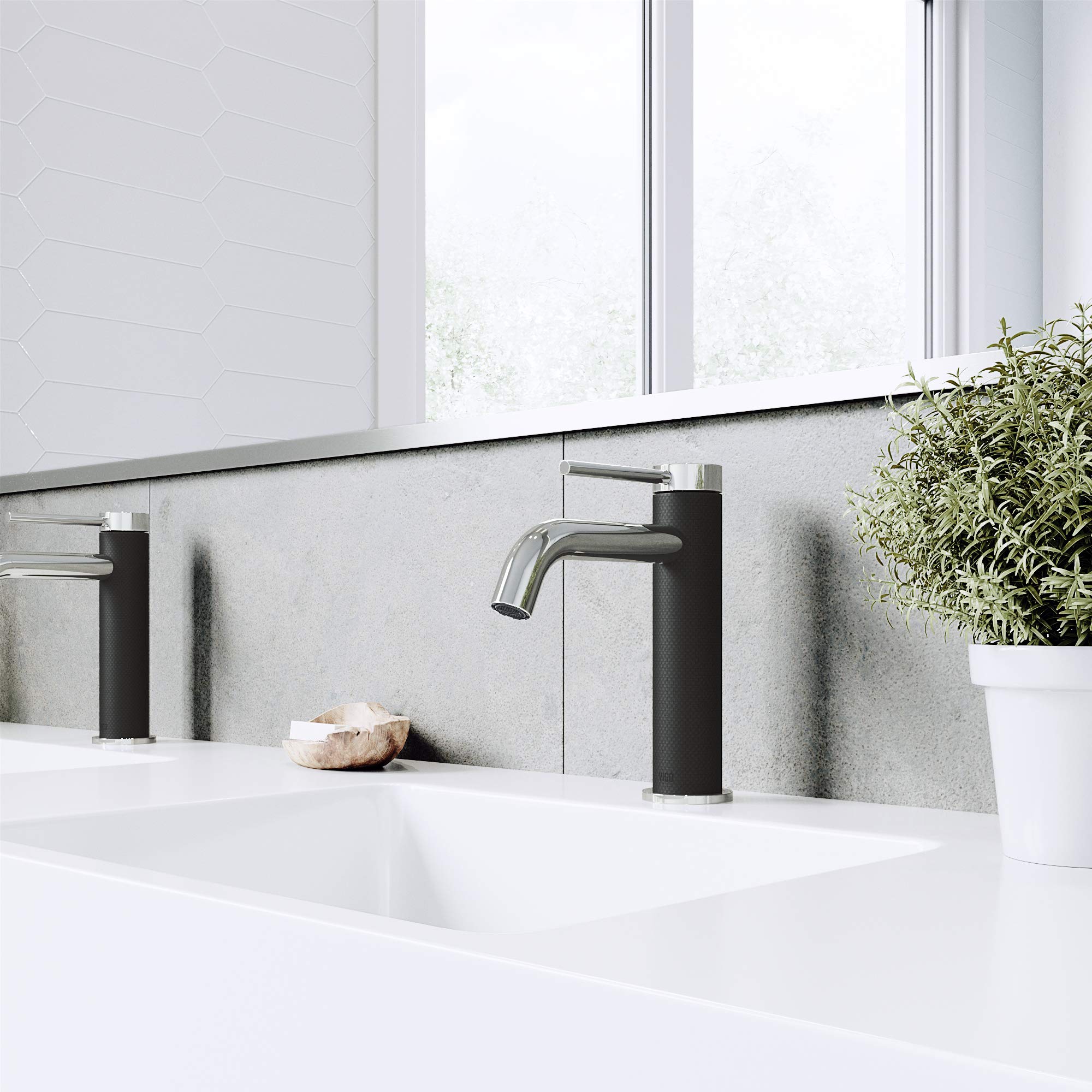 VIGO Madison 8'' H Single Handle Single-Hole Bathroom Faucet in Chrome-VG01044CH
