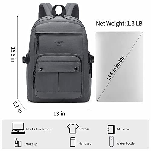 Vendra Moka Waterproof Laptop Backpack Purse for Women and Men, Hiking Travel Backpack