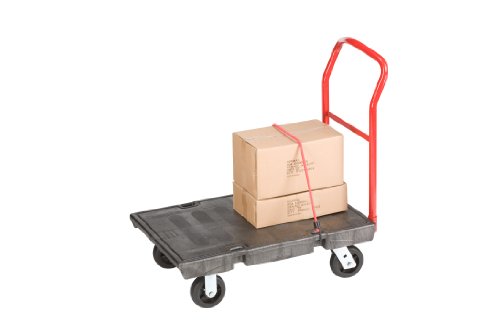 Rubbermaid Commercial Products Heavy Duty Platform Truck, 6" TPR Casters, 1000 lb. Capacity, Black, for Warehouse/Garage/Cleaning/Manufacturing