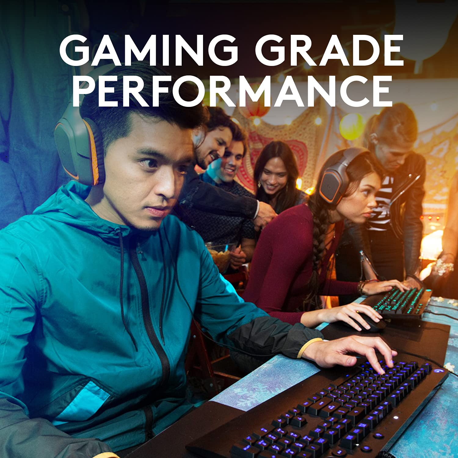 Logitech G433 7.1 Wired Gaming Headset – Triple Black & 13 Prodigy Gaming Keyboard, LIGHTSYNC RGB Backlit Keys, Spill-Resistant, Customizable Keys, Dedicated Multi-Media Keys – Black