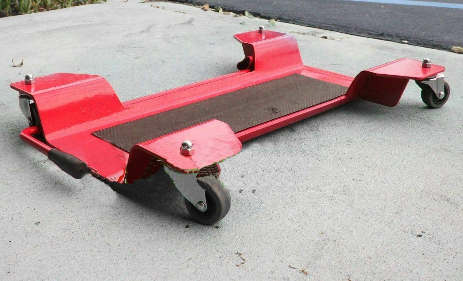 Motorcycle Center Stand Move Dolly with 360 Degree Casters for Workshop, Display Room and Home Garage