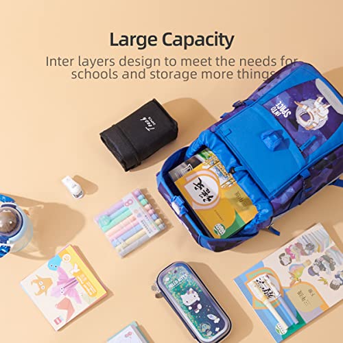 SUNVENO Toddler Backpack Lightweight Reduction Spine Protection Backpack Schoolbag for Primary School kids (Space Blue)