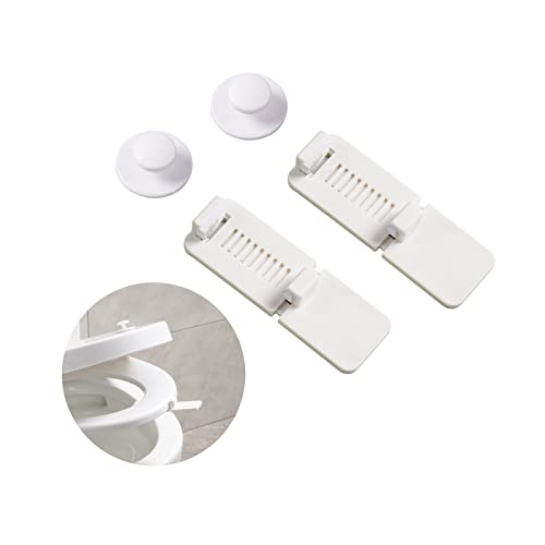 LAJAR Toilet Seat Lid Lifter Tabs, Touch Free Toilet Seat Holder Cover Handle Lifter for Home Hotel Restaurant(White)