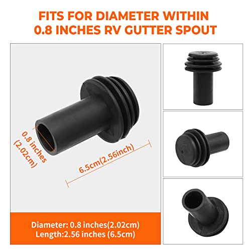 RV Cover Protector, Alpha Rider RV Gutter Spout Cover System,RV Rain Gutter Extension Cover Keeps RV Cover from Gutter Spout Damage