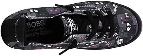 Skechers BOBS Women's Beach Bingo-Kitty Pack Sneaker, Black/Black, 8.5 M US