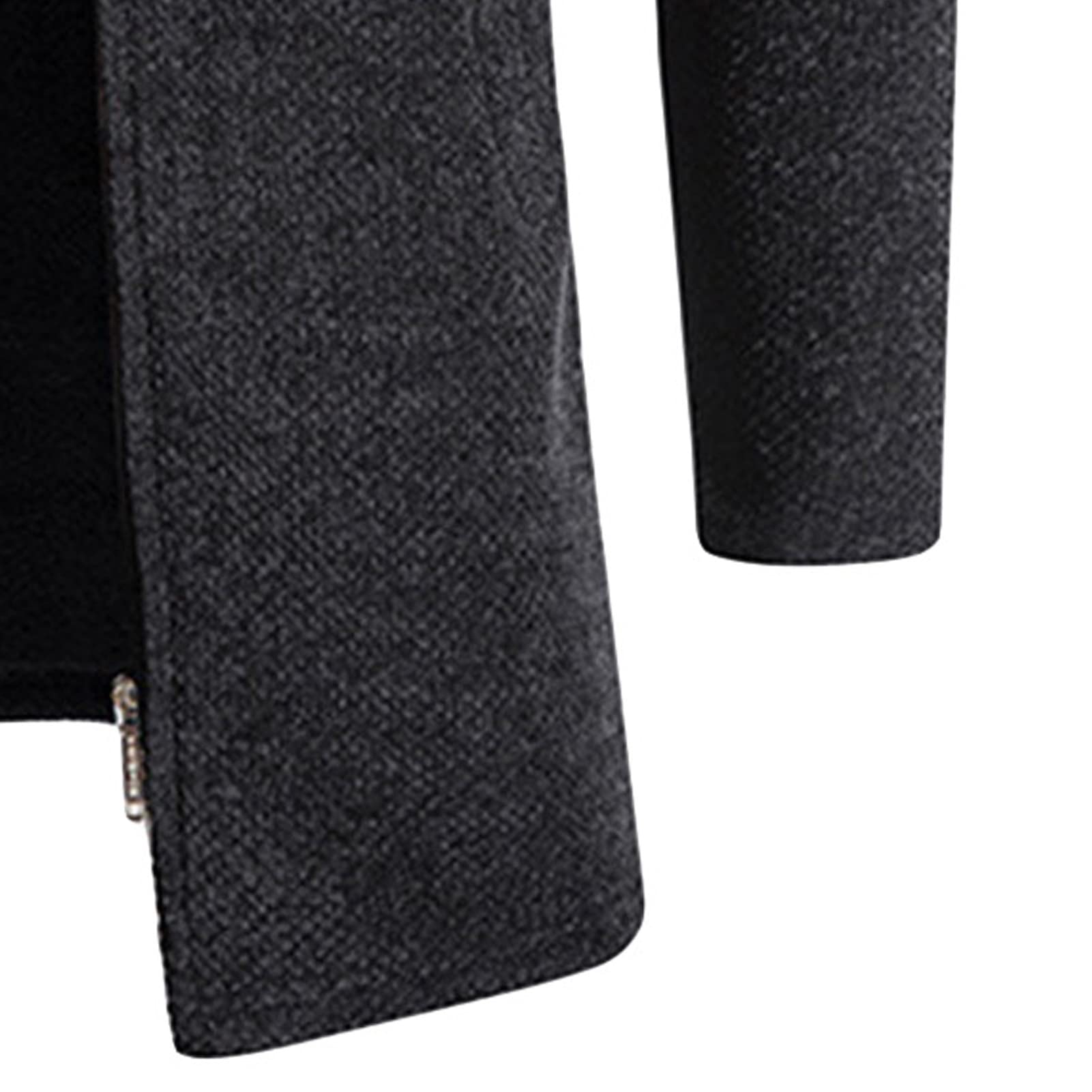 Men Long Open Front Cardigan Sweater Full Zip Knitted Hoodie Jacket Longline Hooded Cardigans Sweaters with Pockets (Dark Grey,X-Large)