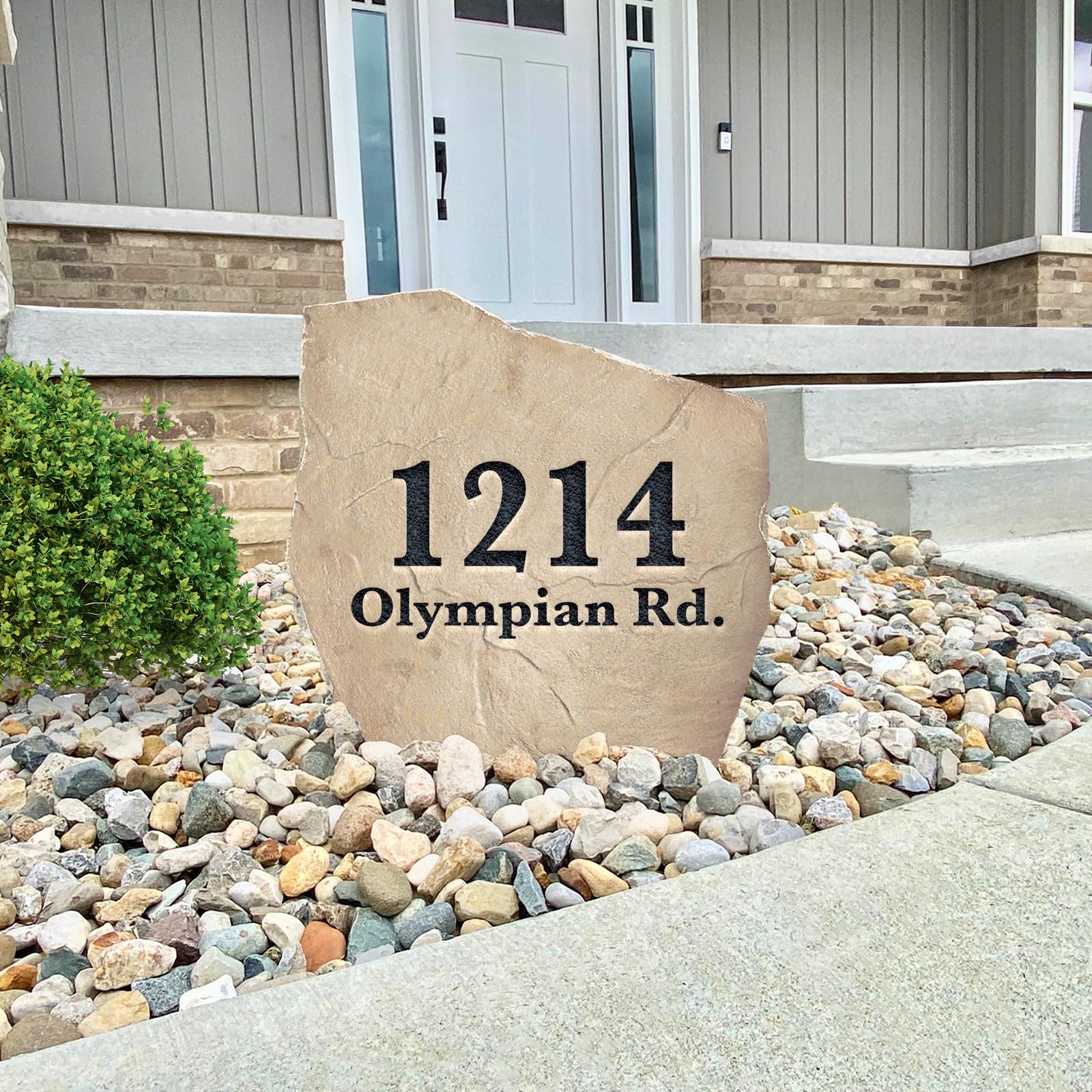 Personalized Address Stone - Address Marker - Sandstone Color - Address Marker - 15β W x 15β H