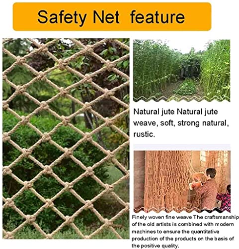 OUYOXI Kids Climbing Net, Hemp Rope Net Rock Wall Climb Net, Kids Training Net Large Mesh Multi-Size Safety and Environmentally Dia 6MM/8MM (Colour:6mm,1x2m/3.28x6.56ft)