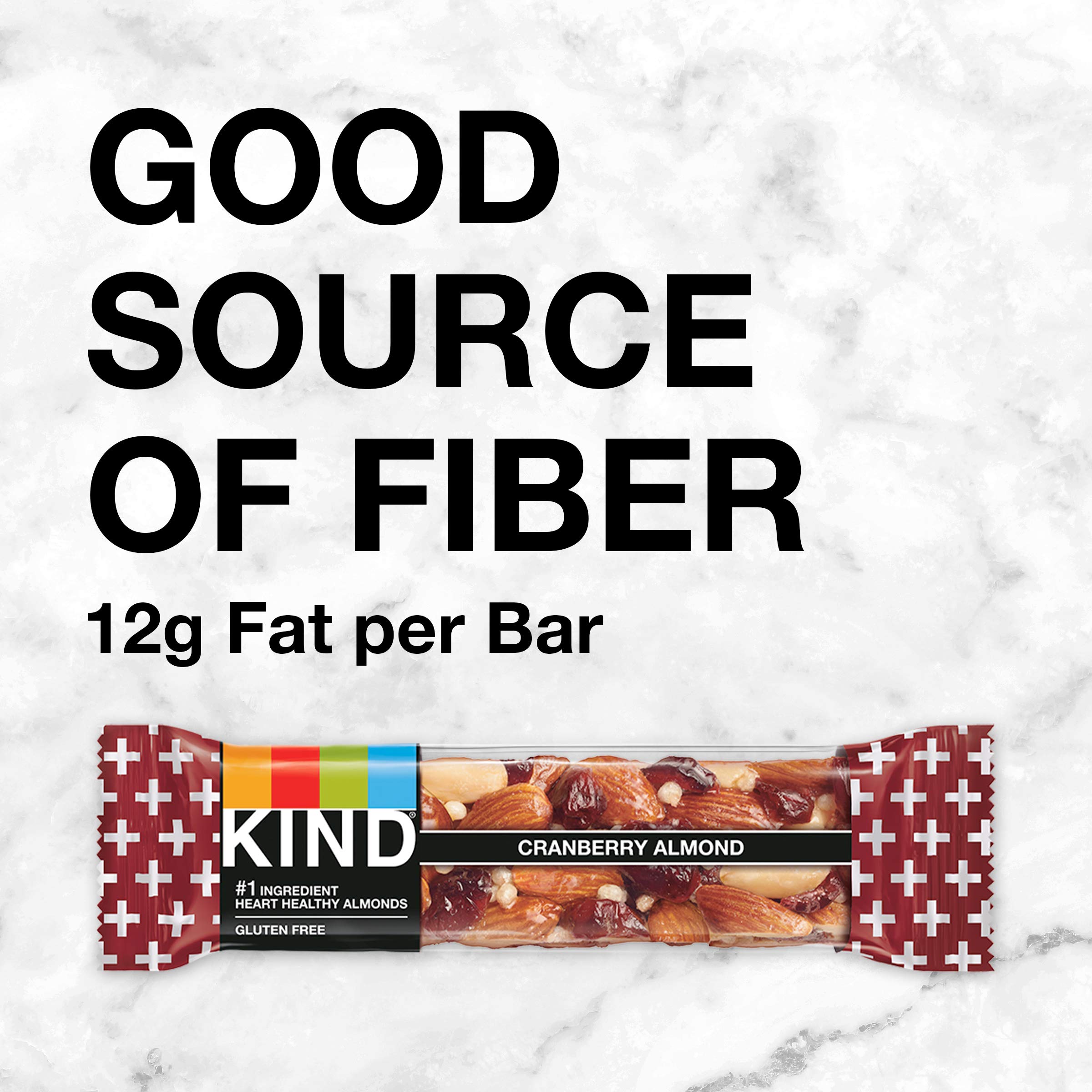 KIND Bars, Cranberry Almond, Healthy Snacks, Gluten Free, 12 Count