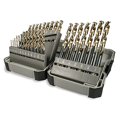 Montana Brands MB-64874 29 Piece 135 Degree Cobalt Jobber Drill Bit Set w/HD case