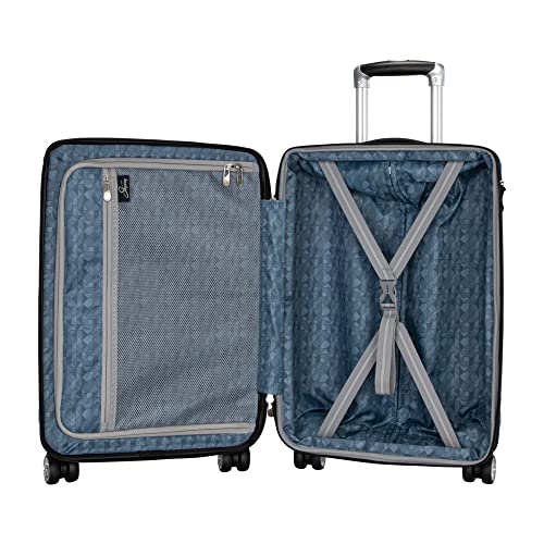 Skyway Nimbus 4.0 Expandable, Durable Hardside, 4 Wheel Spinner, Lightweight Suitcase, Unisex, Stylish, Maritime Blue, Carry-On 20-Inch