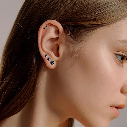 LOLIAS 12Pairs Clear Earrings Plastic Post Stud Earrings for Women Plastic Earrings for Sensitive Ears Clear Piercing Retainer for Sport Work Crystal Stud Earrings Pack Rainbow