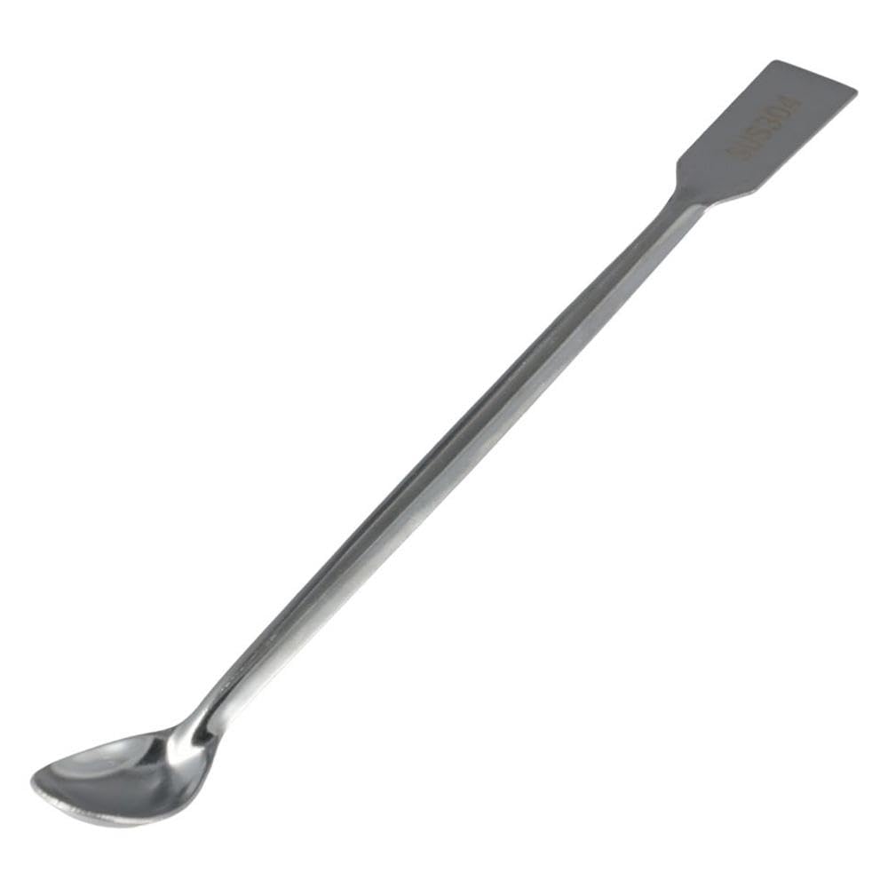 SHUATI Micro Sampling Scoop Stainless Steel Universal Silver Double Ended Mixing Spoon Wide Application Lab Spatula Laboratory Supplies
