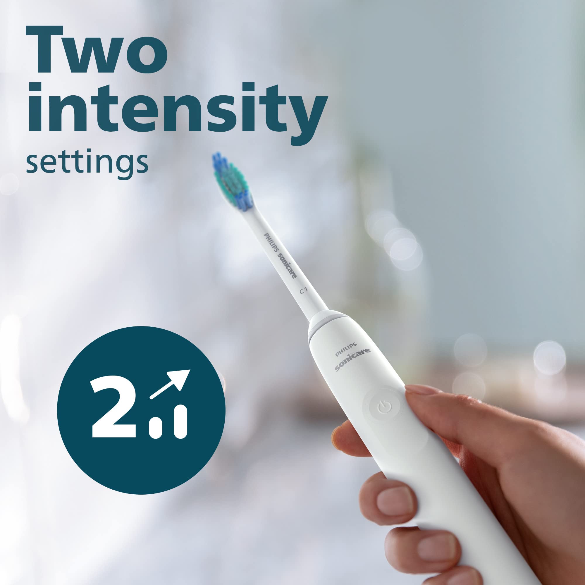 Philips Sonicare Power Toothbrush, Rechargeable Electric Toothbrush with Pressure Sensor, White