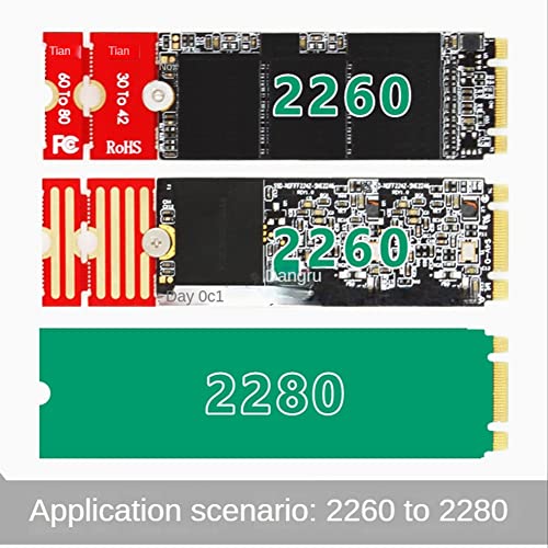 OWLEEN 1PCS Extended M2 M2PLUS NGFF NVME M.2 PCB+Metal 2230, 2242, 2260, 2280 M2 Change Long Size U.2 M.3 SSD 24BB