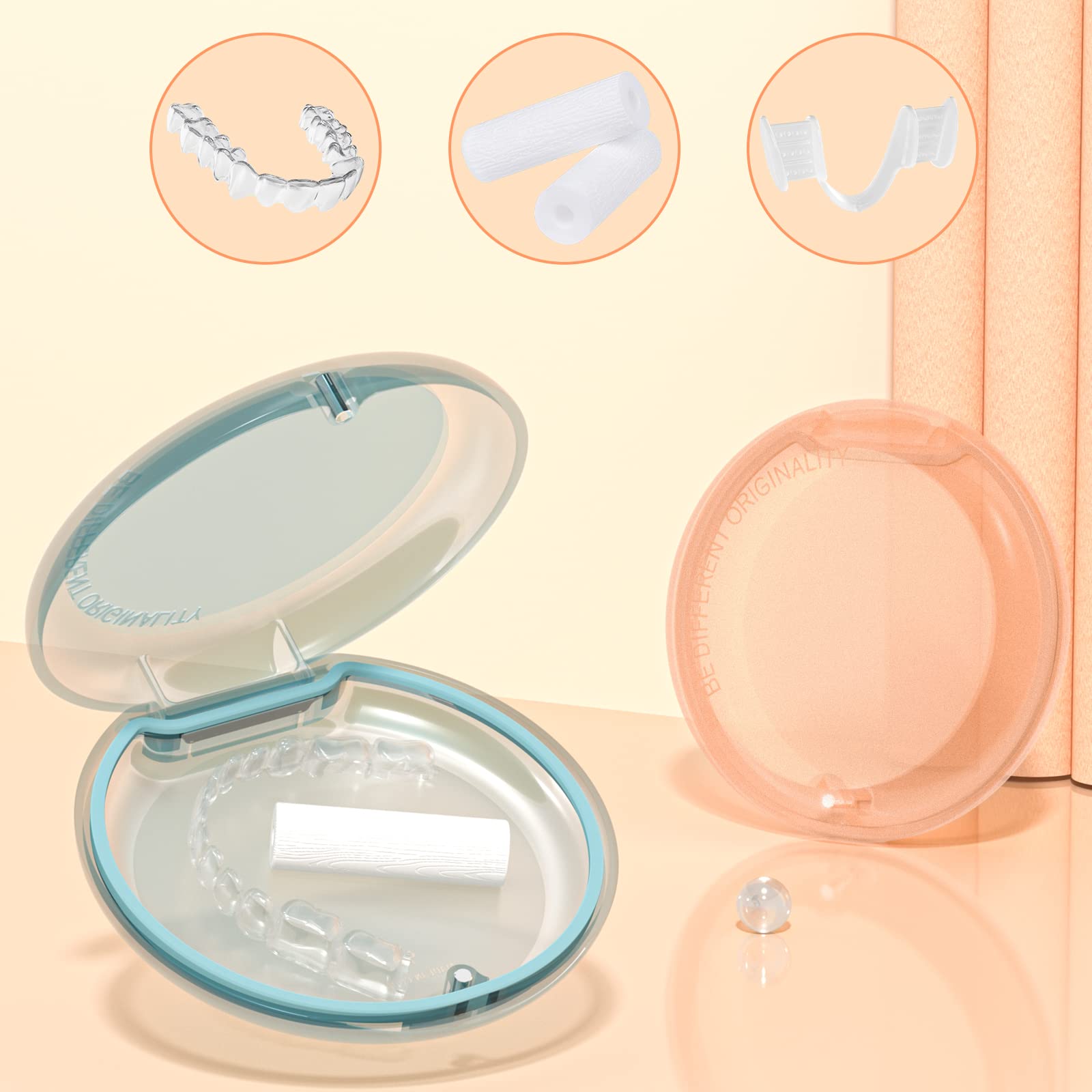 Orthodontic Retainer Case - Retainer Box Retainer Container Denture Box Orthodontic Denture Storage Boxes (Blue)
