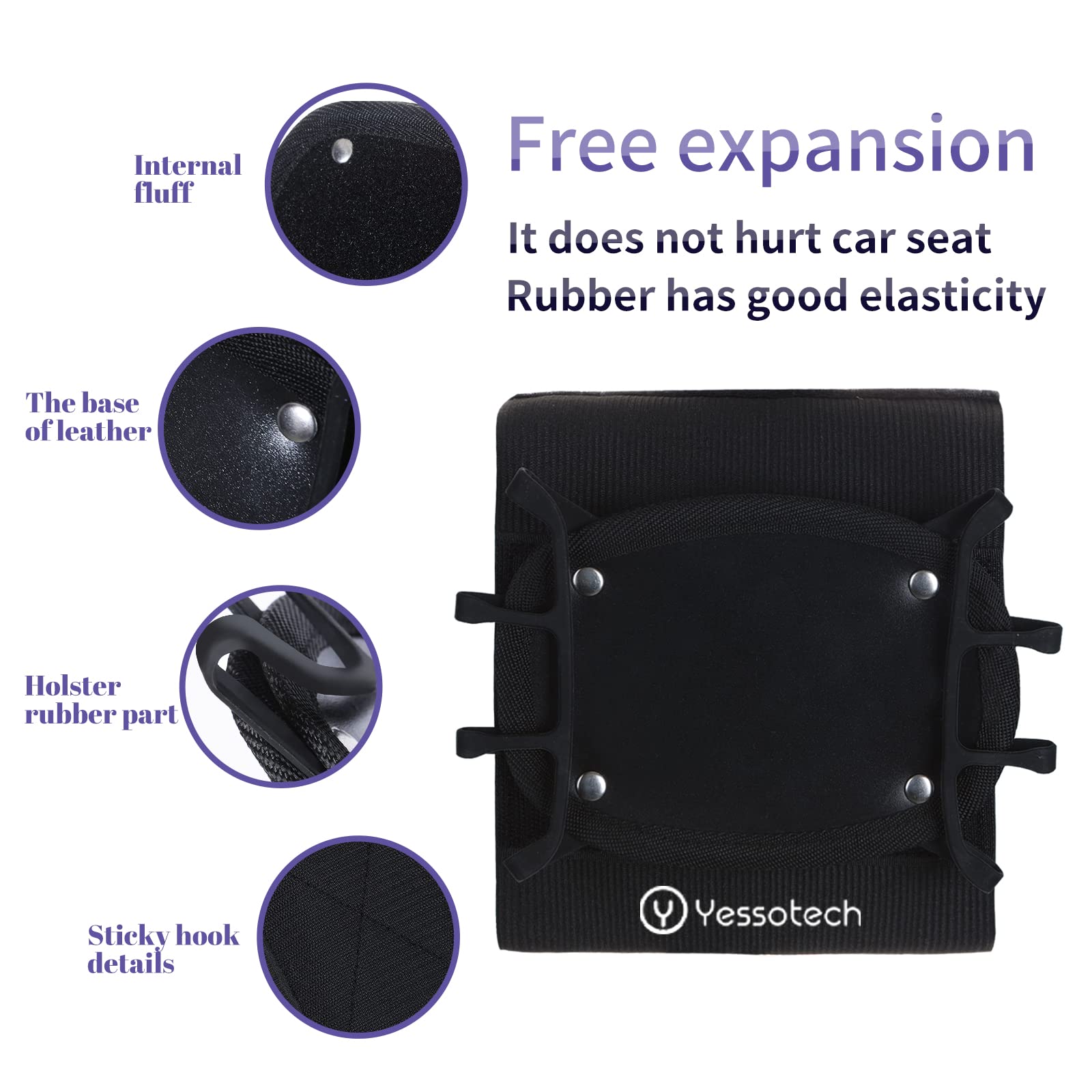 Yessotech Tablet Holder for Car,Ipad Holder for Car Back Seat,Adjustable Headrest Tablet Holder,Ipad Car Mount Compatible with 7-12.9" Tablets ipad for Kids Women Man