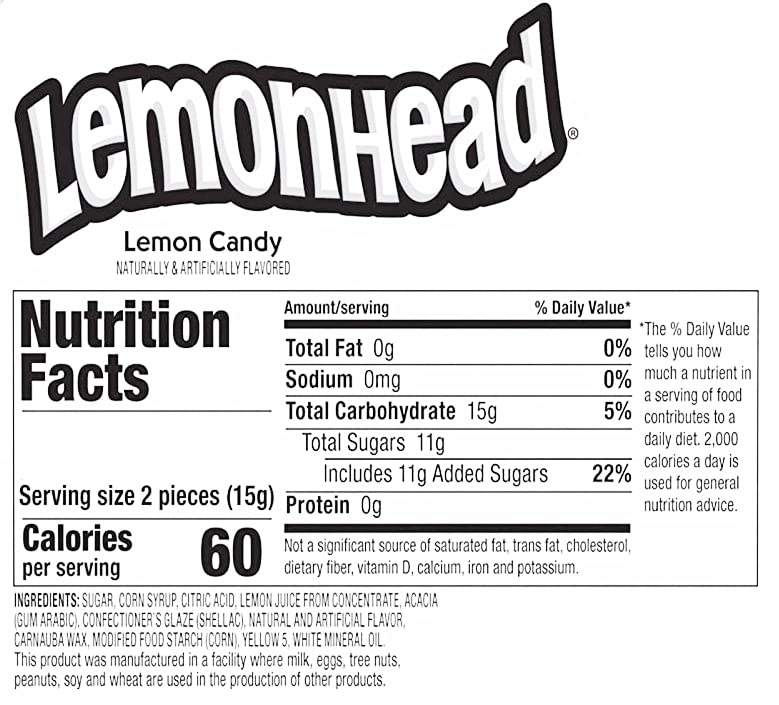 SweetGourmet Original LemonHead Candy Wrapped Bulk | 1 Pound