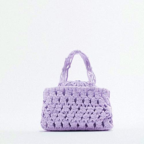 LIUZH Spring and Summer Small Bag Summer Women's Bag Rope Handbag Cloth Woven Bag (Color : E, Size : 1)