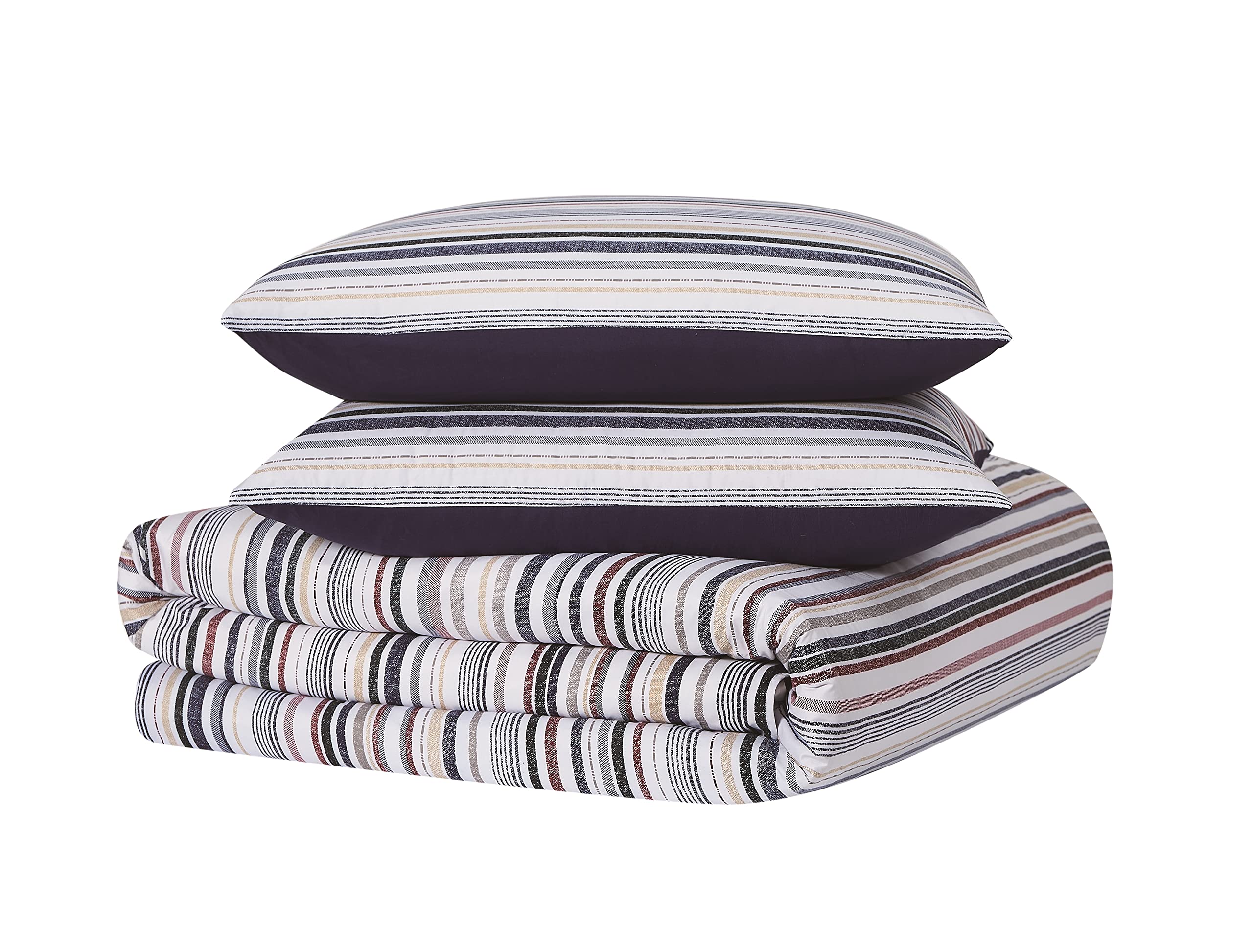 Truly Soft Teagan Stripe Stripe Full/Queen 3 Piece Duvet Cover Set