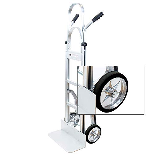 MOLIMER (2 Pcs) Troy Safety WAW8 8" x 1 5/8" Aluminum Flat Free Wheel for Hand Trucks