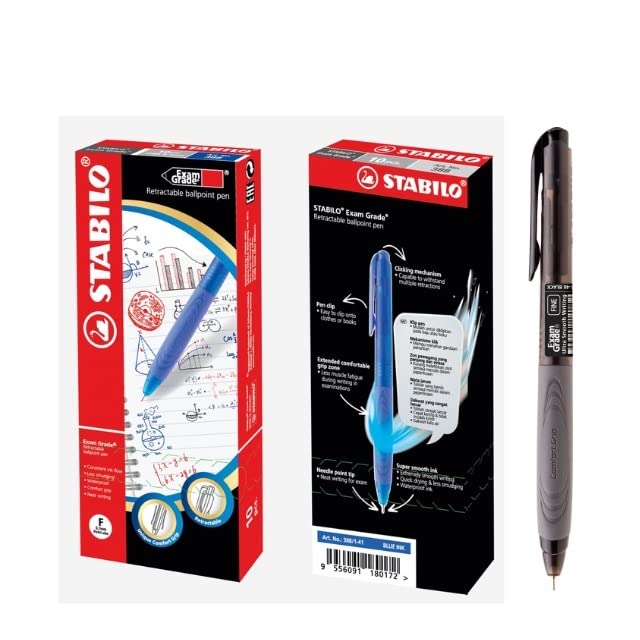 STABILO Exam Grade 388 Retractable Ballpoint Pen 0.7mm (Black)