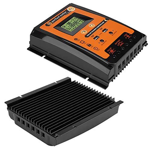 MPPT Solar Charge Controller, 12V/24V 30A/50A/70A Solar Panel Battery Regulator Charge Controller Dual USB LCD Display Solar Power Battery Controller