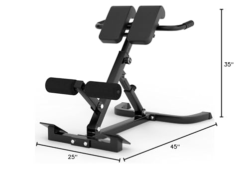 Loupusuo Roman Chair,Back Extension Bench, Adjustable Fitness Workout, Multi-Functional Ab Bench, Buttocks Machine, Leg Strength Trainer Home Men Women Full Body