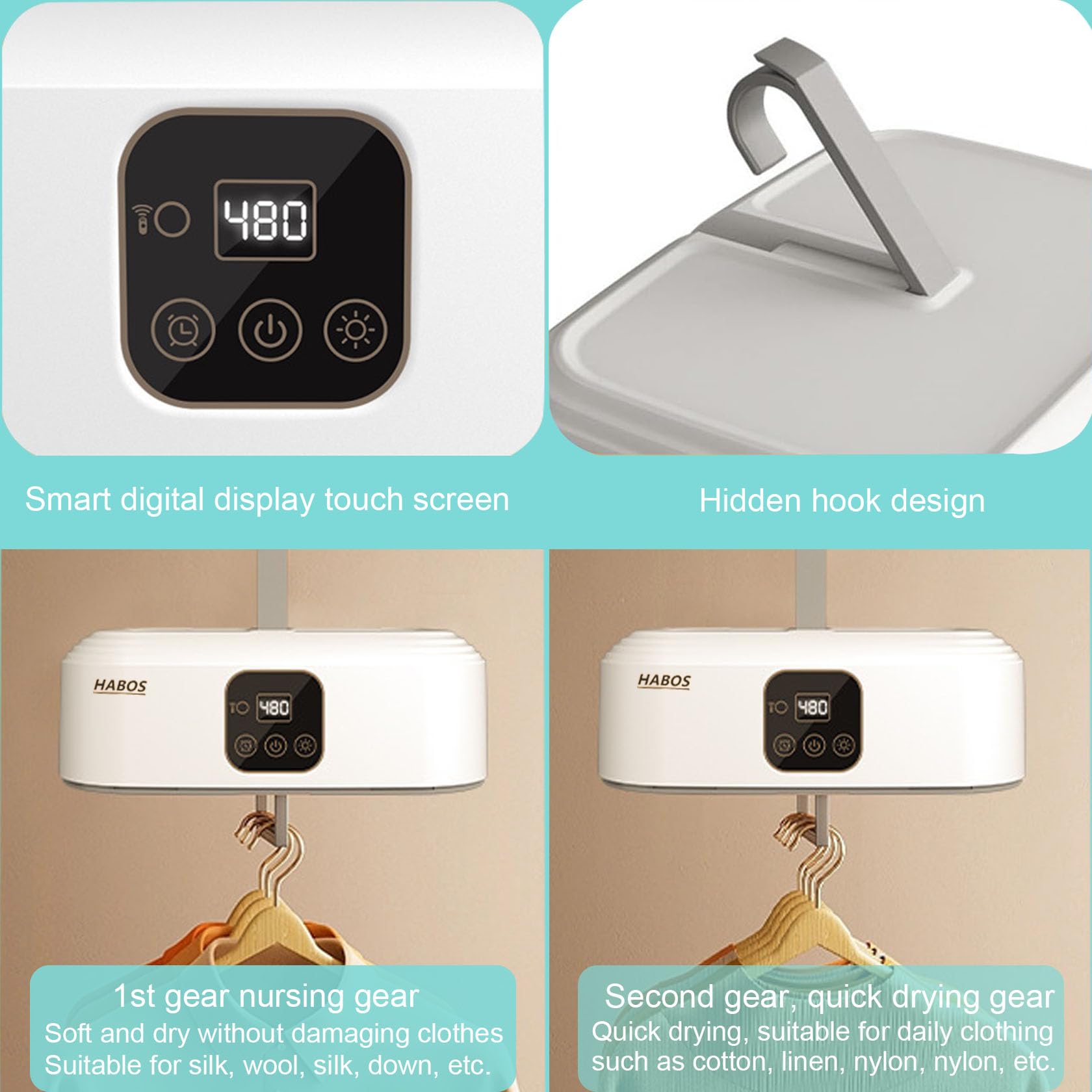Portable Clothes Dryer, Foldable clothes dryer with timer,Mini Dryer for home, Apartments, Dorms, RVs