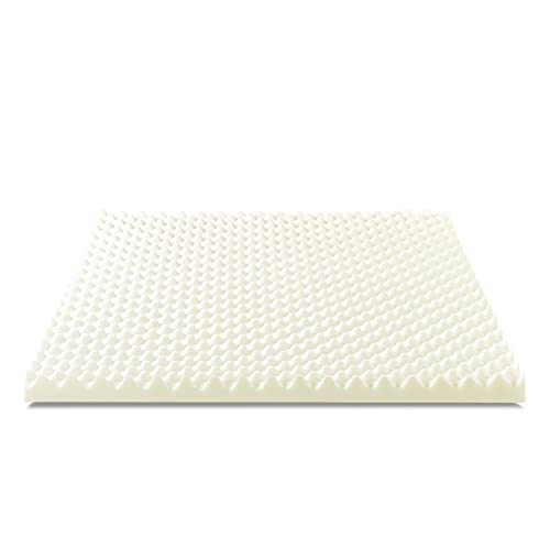 ZINUS 2 Inch Copper Cooling Memory Foam Mattress Topper with Airflow Design, King, White