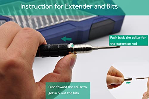 Nanch Precision Screwdriver Set,Premium Ergonomic Screwdriver with 55 High Strength Magnetic Screw Driver Bits for Computer Laptop Jewelers and other Small Electronics Repair.