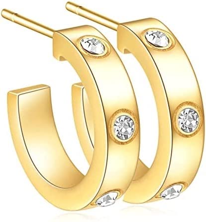 Love Friendship Earrings with Cubic Zirconia for Women