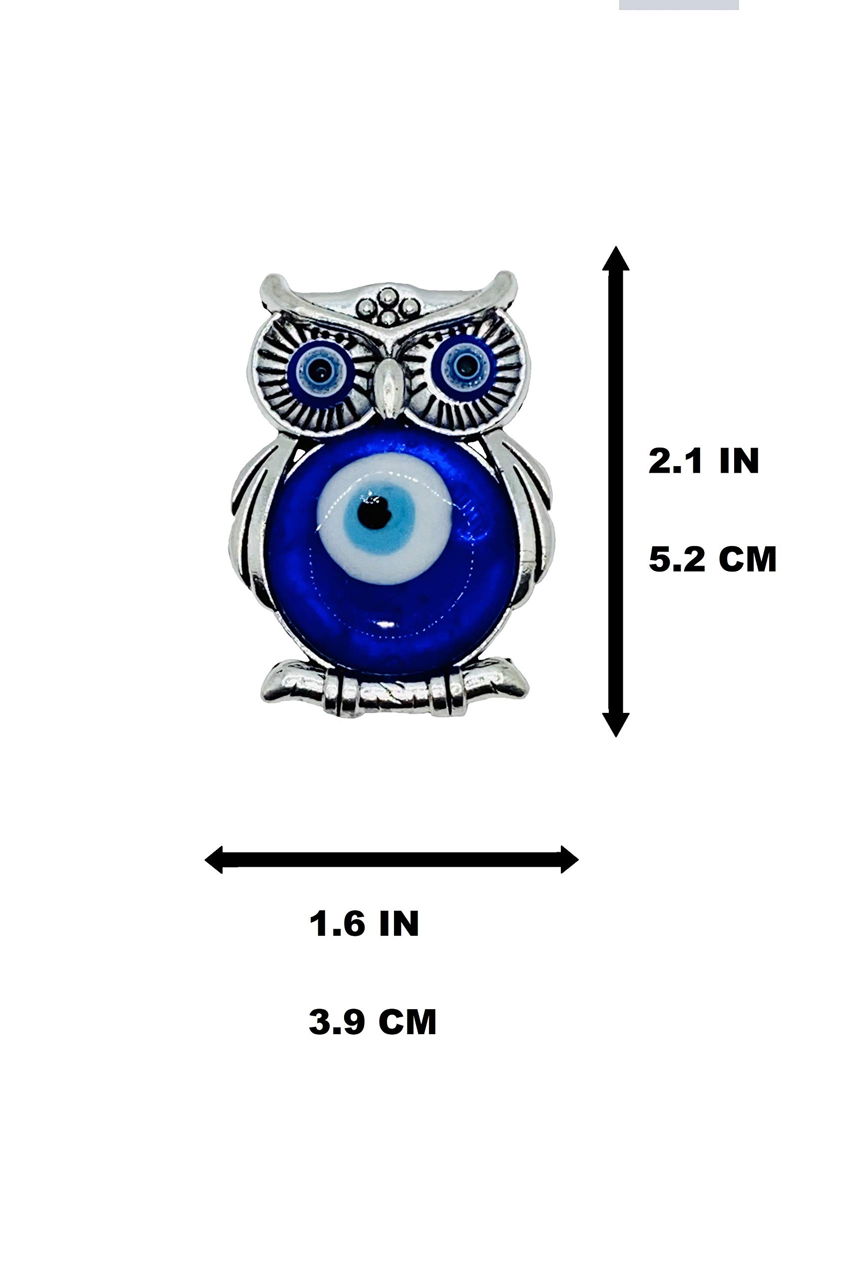 LUCKBOOSTIUM Decorative Magnets for Refrigerator, Cabinet Locker, Whiteboard - Metal Alloy Charms Collection - Office and Home Decor - Accessories for Good Sign & Charm (Owl)