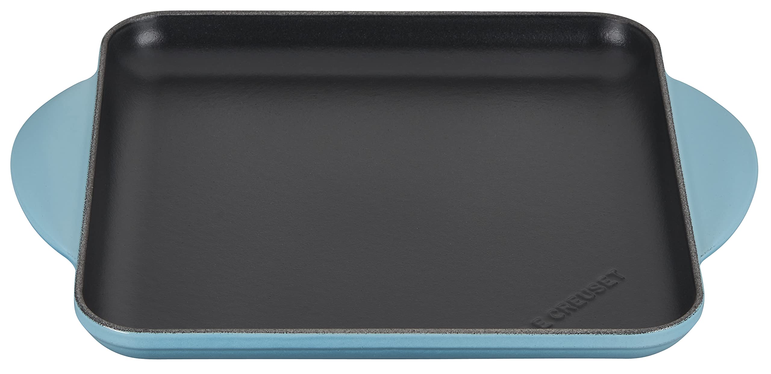 Le Creuset Enamaled Cast Iron Square Griddle, 9.5", Caribbean
