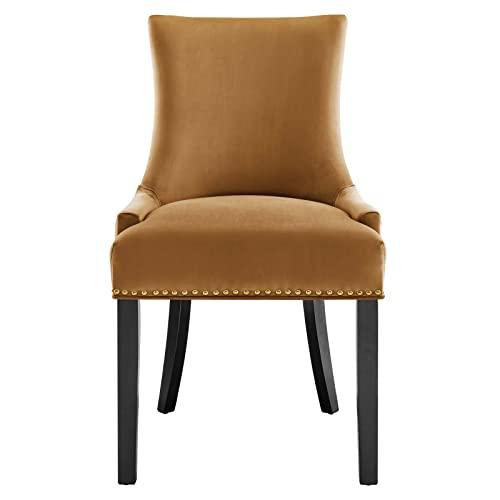 Modway Marquis Performance Velvet Set of 2 Dining Chair, Cognac