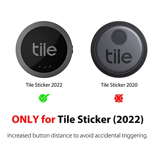 Silicone Case for Tile Sticker 2022 with Keychains, 2 Pack Anti-Scratch Protective Cover with Carabiner (Pink/Purple)