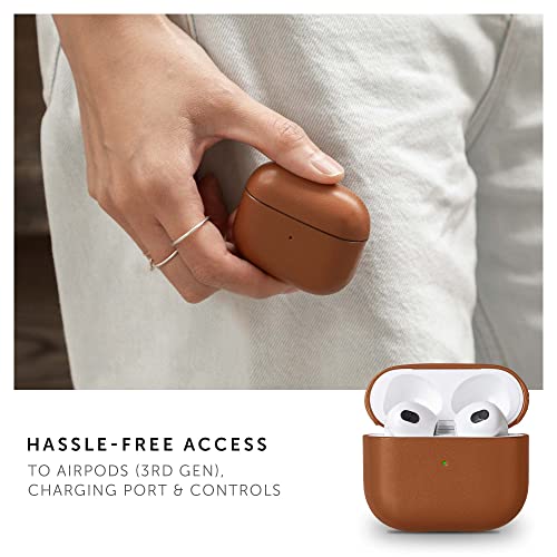 Native Union Leather Case for AirPods (3rd Gen) β Handcrafted Fully-Wrapped Genuine Italian Leather case β Compatible with Qi Wireless Chargers β for AirPods (Tan)