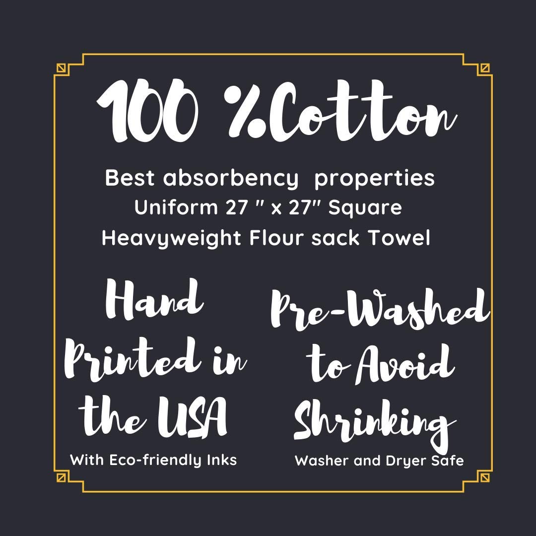 Le vélo Funny Kitchen Towel, Funny Dish Towel, Funny Hand Towel, Fun Kitchen Towels, Tea Towels Funny, with Sayings, Decorative, Cute, Sarcastic, Decor, Sassy, White, 27 inch x 27 inch