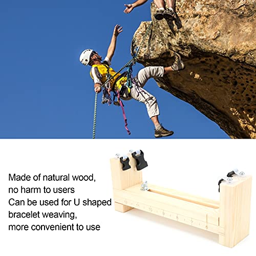 plplaaoo Paracord Bracelet Jig, Adjustable Paracord Jig Woven Wooden Frame, Wristband Maker Paracord Braiding Weaving DIY Craft Tool Kit, Paracord Braiding Weaving Craft Tool