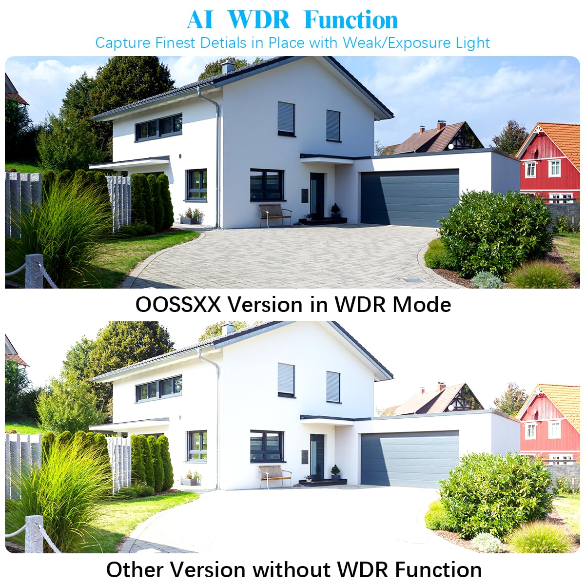 OOSSXX (PT Digital Zoom 100% Wire-Free) 2-Way Audio Wireless Solar Cameras, Solar Battery PIR Detection Outdoor Wireless Security Camera System Video Surveillance System (4-Cams 63G)