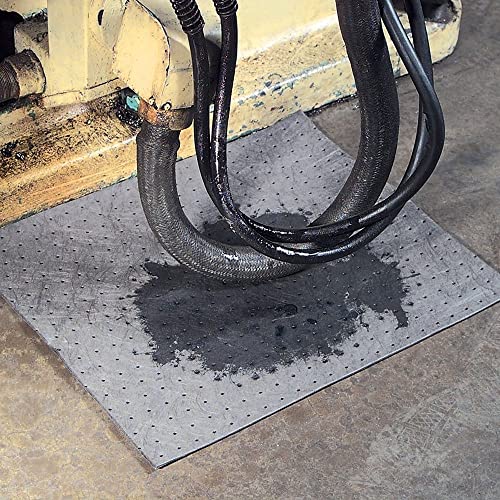 New Pig Premium Absorbent Mat Pads | 100 Oil Absorbent Pads | The Original Pig Mat | 15" x 20" Oil Pads | Each Pad Absorbs 28 oz | Total Absorbency is 22 Gallons | 100-Count | MAT203
