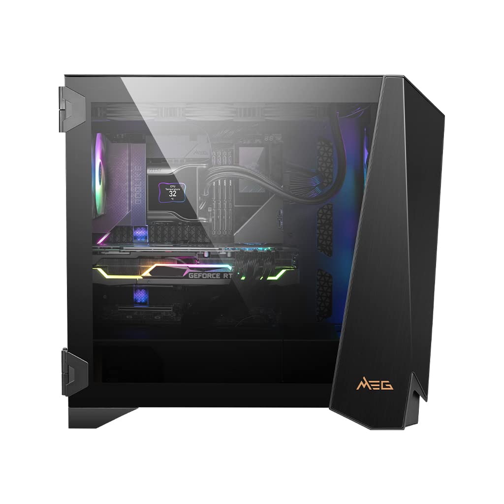 MSI Infinite RS 13NUI-419US Gaming & Entertainment Desktop PC (Intel i7-13700KF 16-Core, 128GB DDR5 4800MHz RAM, 2x8TB PCIe SSD RAID 0 (16TB), Win 11 Pro) with MS 365 Personal, Hub