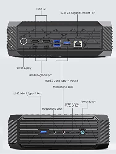 MINISFORUM Neptune Series HX99G Mini PC AMD Ryzen 9 6900HX Desktop Computer, DDR5 32GB RAM+1TB SSD, 2X HDMI & 2X USB4 Quad Outputs, AMD Radeon RX 6600M Discrete Graphics Small PC