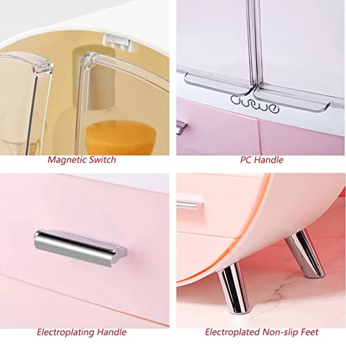 MIUOPUR Makeup Brush holder Organizer, 360° Rotating Make up Brush Holder, 5 Slots Pen Holder for Desk, Storage Cup for Lipsticks/Comb/Beauty Tool, Bathroom Vanity Desktop Organizer