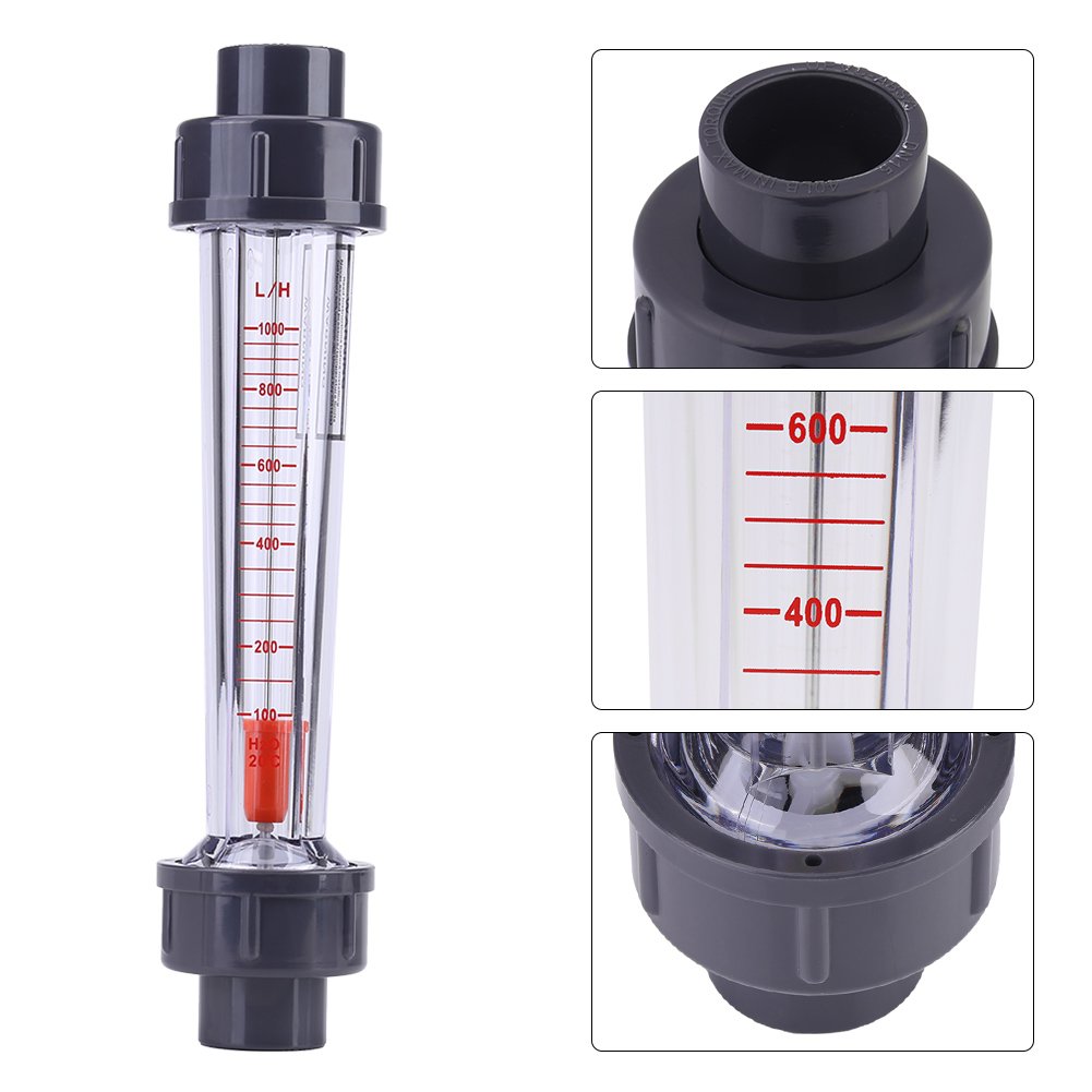 LZS 15D Flowmeter, Liquid Flowmeter Flow Plastic Tube Type 100 1000L H Water Flow Meter Flowmeter